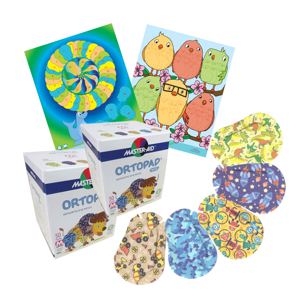 Ortopad® Bamboo for Boys, 2 boxes + 2 posters